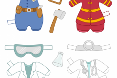 Printable Dress Up Game – Professions | Amax Kids