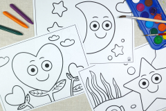 Coloring pages for kids – Shapes | Amax Kids