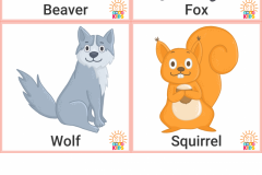 Printable Flashcards for Kids – Forest Animals | Amax Kids