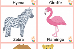 Printable Flashcards for Kids – African Savanna Animals | Amax Kids