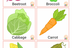 Printable Flashcards for Kids – Fruits and Vegetables | Amax Kids