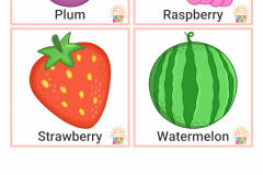 Printable Flashcards for Kids – Fruits and Vegetables | Amax Kids
