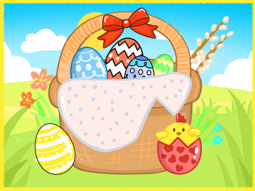 Easter Egg Basket Card – Paper Crafts for Kids | Amax Kids