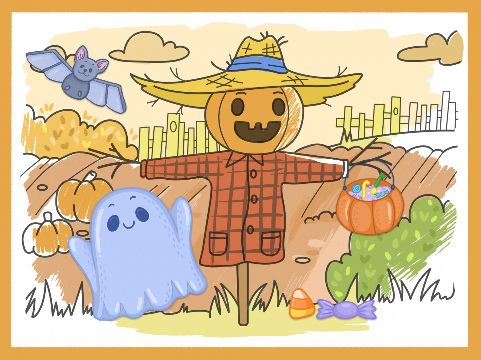 Printable Halloween Cut and Paste Activity for Kids | Amax Kids