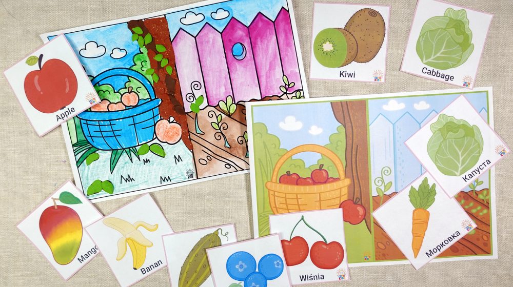 Printable Flashcards for Kids – Fruits and Vegetables | Amax Kids